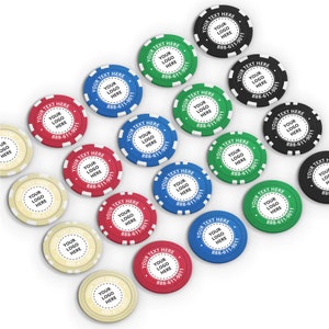 Custom Poker Chips Set of 25 - Direct to Chip Printing - Full Color ...