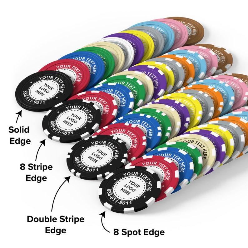Custom Poker Chips Set of 25 - Direct to Chip Printing - Full Color ...