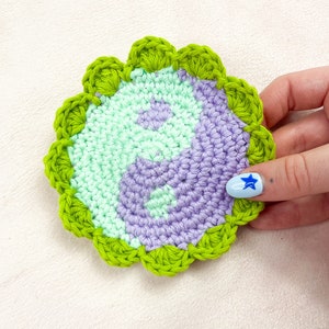 Custom Crochet Coasters, Yin Yang Coasters, Handmade Coasters, Custom ...