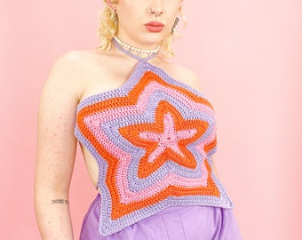 Rainbow Star Top Crochet Pattern PDF Instant Download - Etsy
