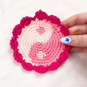 Custom Crochet Coasters, Yin Yang Coasters, Handmade Coasters, Custom ...