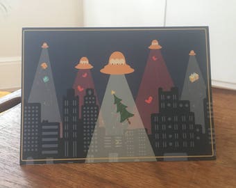 Alien Christmas Card - Etsy