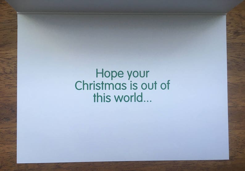 Alien Christmas Card - Etsy