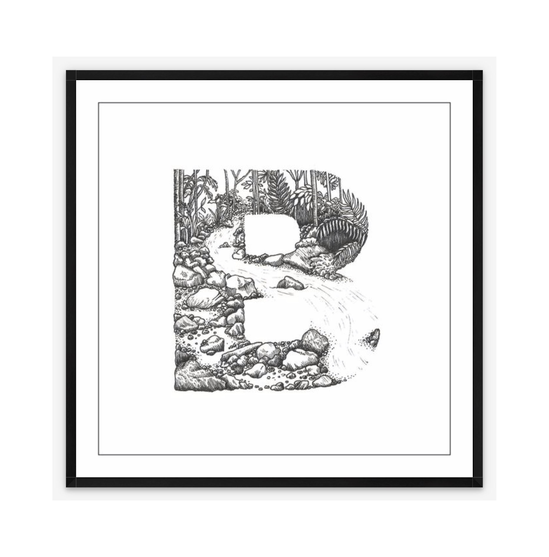 Ink-drawn Letter Prints - Etsy