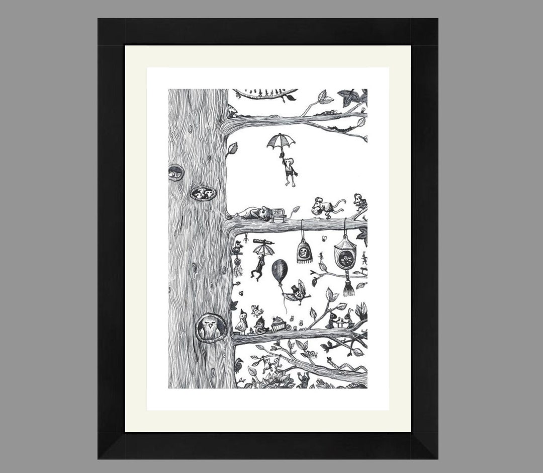 Tree Creatures - Art Print - Etsy