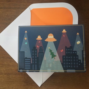Alien Christmas Card - Etsy