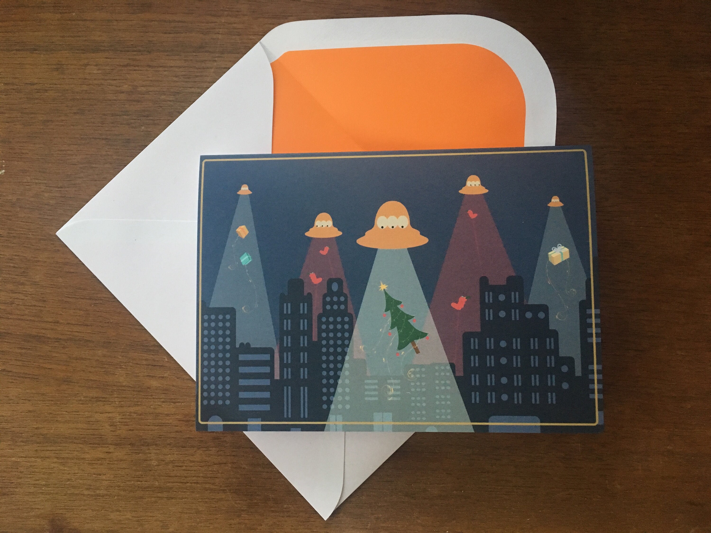 Alien Christmas Card - Etsy