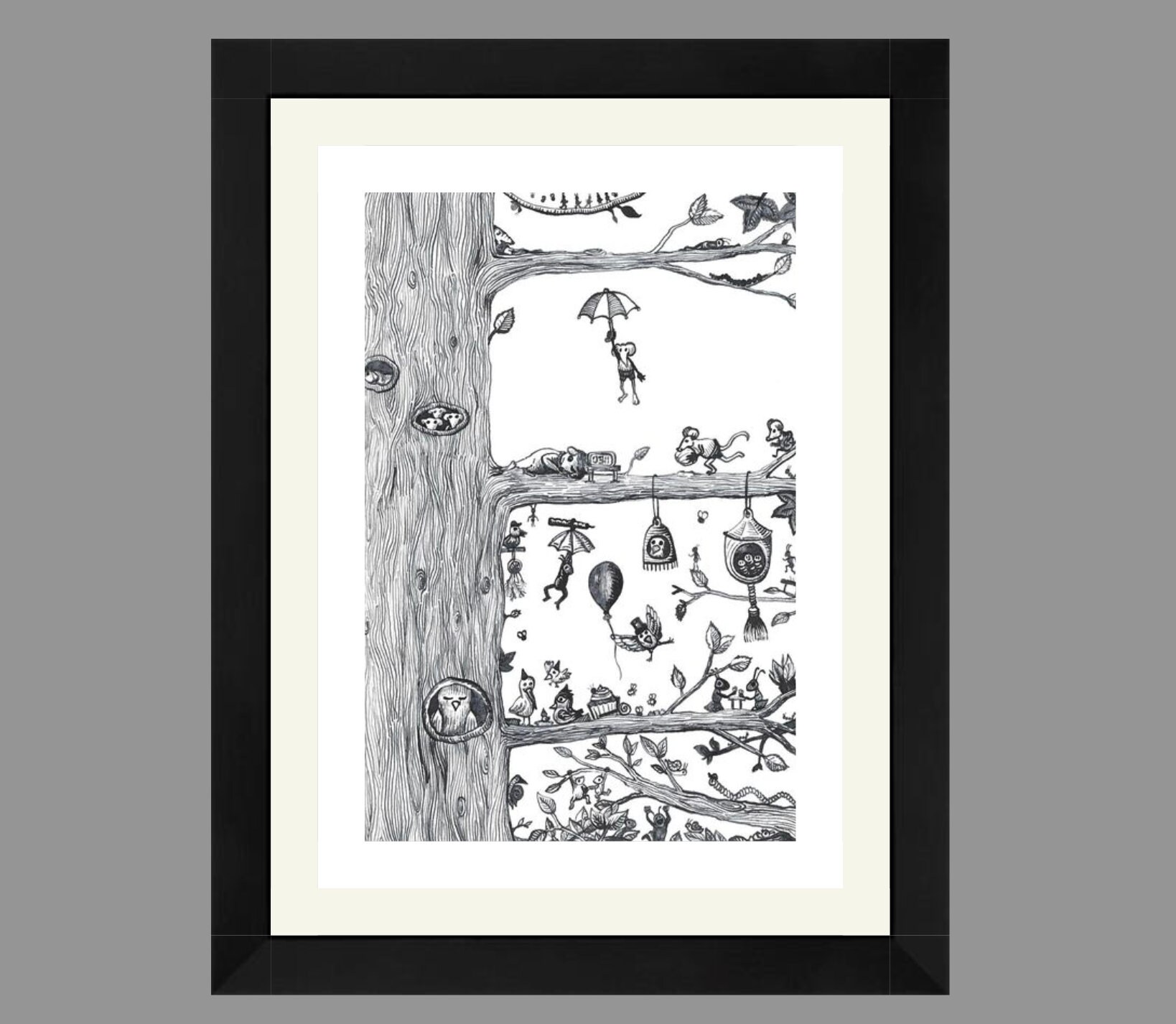 Tree Creatures Art Print | Etsy