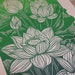 Lotus, Lino Print on Paper, Hand Printed, Signed, Contemporary Wall Art ...