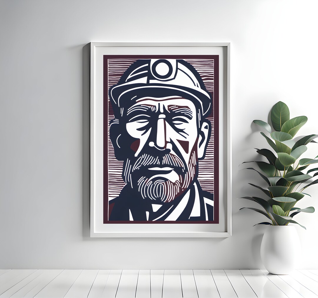 Another Day in the Pit - Welsh Coal Miner Wall Art, Mining in Wales ...