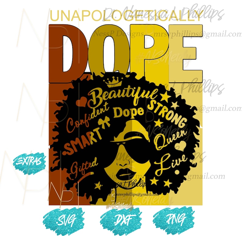Black Woman Svg Unapologetically Dope Dope Black Woman Afro Etsy