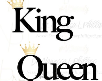 King and Queen Bedroom Signs - Etsy