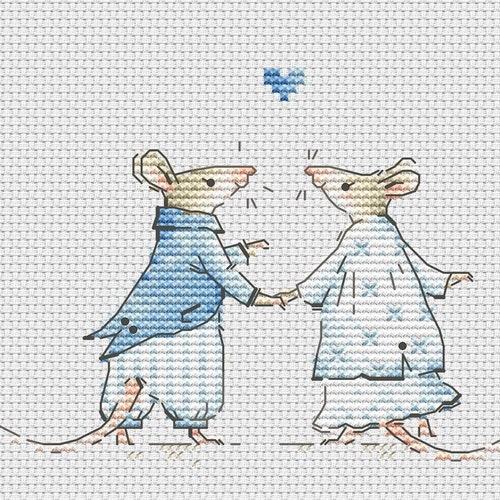 Mice Couple Cross Stitch Pattern Wedding Gift Cross Stitch - Etsy