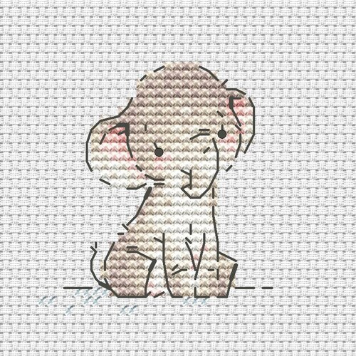 Cute Little Elephant Cross Stitch Pattern Baby Elephant Cross | Etsy