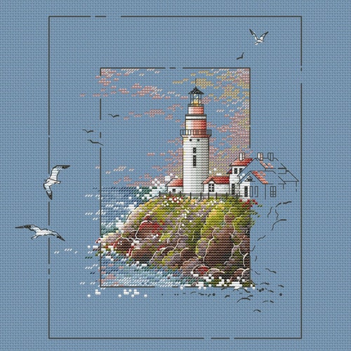 Lighthouse Cross Stitch Pattern Beautiful Lighthouse Cross - Etsy