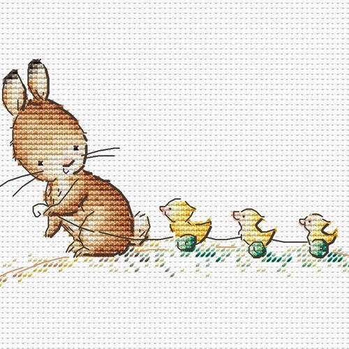 Bunny Love Cross Stitch Pattern Bunny Cross Stitch Chart Baby - Etsy
