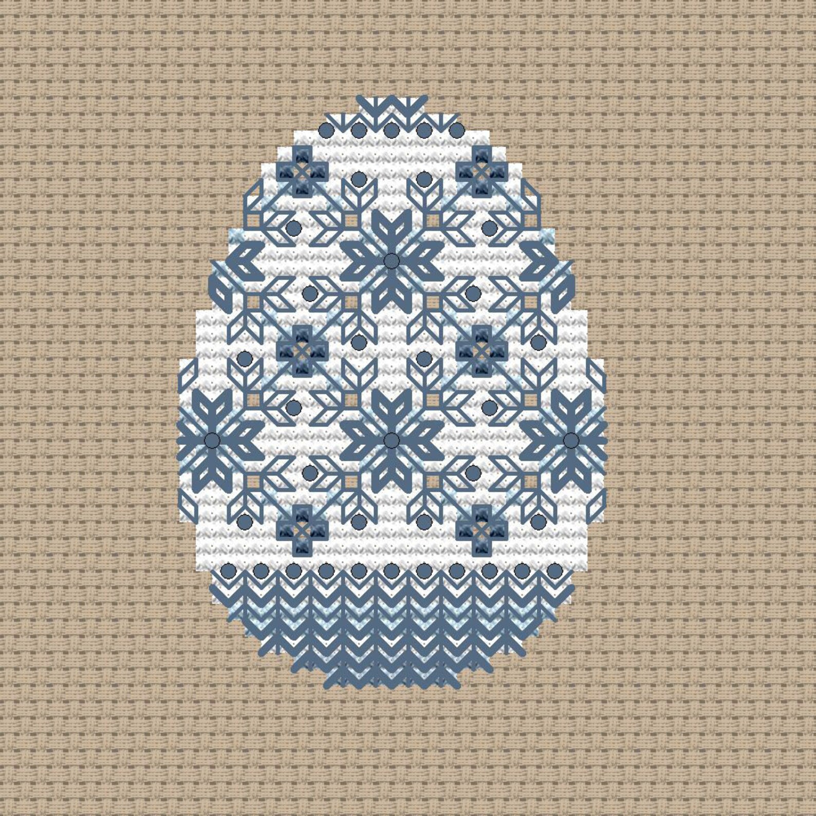 Easter Egg Cross Stitch Pattern Blue Easter Egg Stitch Pattern | Etsy