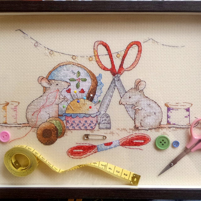 Needlework Cross Stitch Pattern Needlework Mouse Cross Stitch Pattern ...
