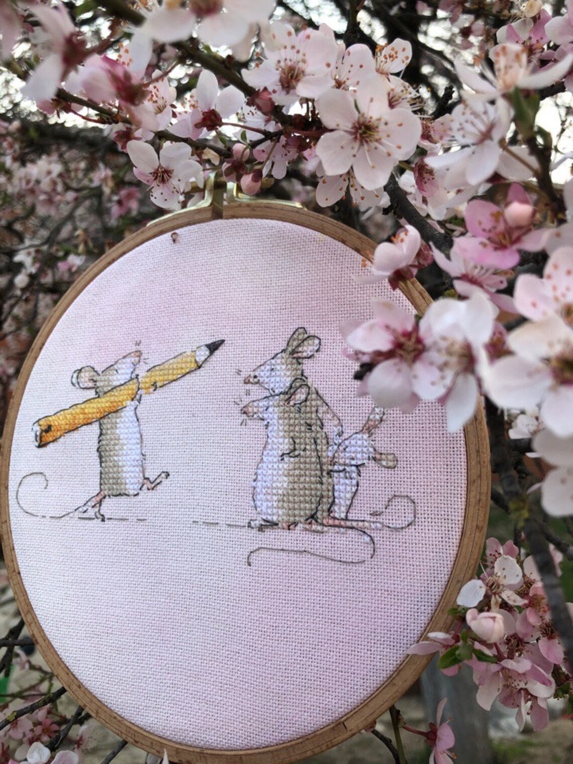 Three Mice Cross Stitch Pattern Mice Family Cross Stitch Mouse ...