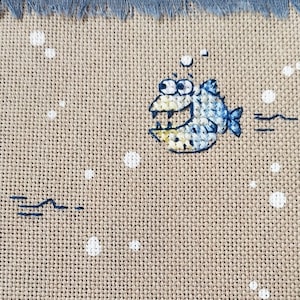 Fishes Cross Stitch Cute Fish Cross Stitch Piranha Cross Stitch Funny ...