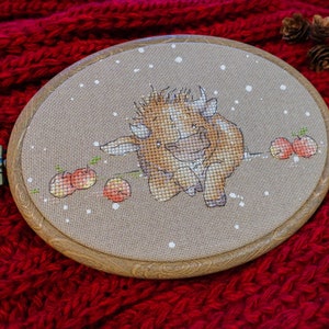 Cute Bull Cross Stitch Pattern Little Bull Pattern Bull With Apples ...