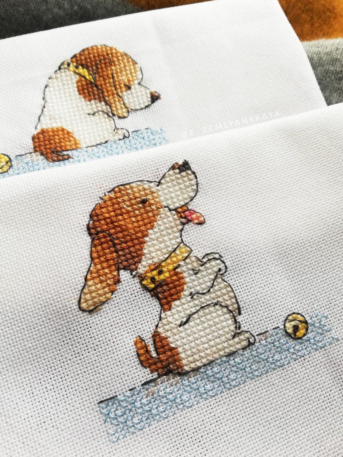 Puppy cross stitch pattern set of cute puppy cross stitch | Etsy