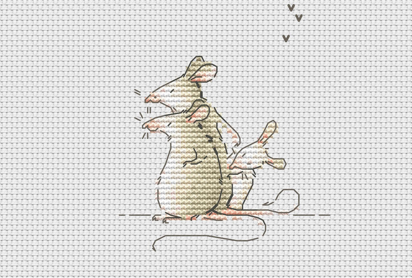 Three Mice Cross Stitch Pattern Mice Family Cross Stitch Mouse ...