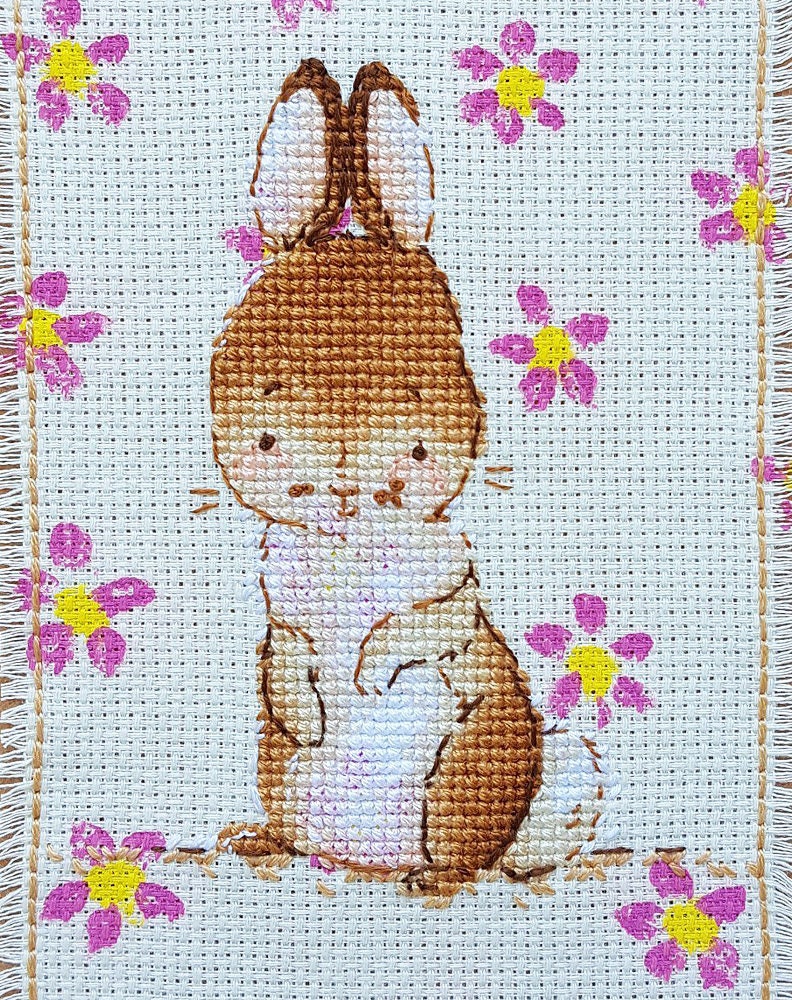 Cute Bunny Cross Stitch Pattern Little Rabbit Instant Download ...