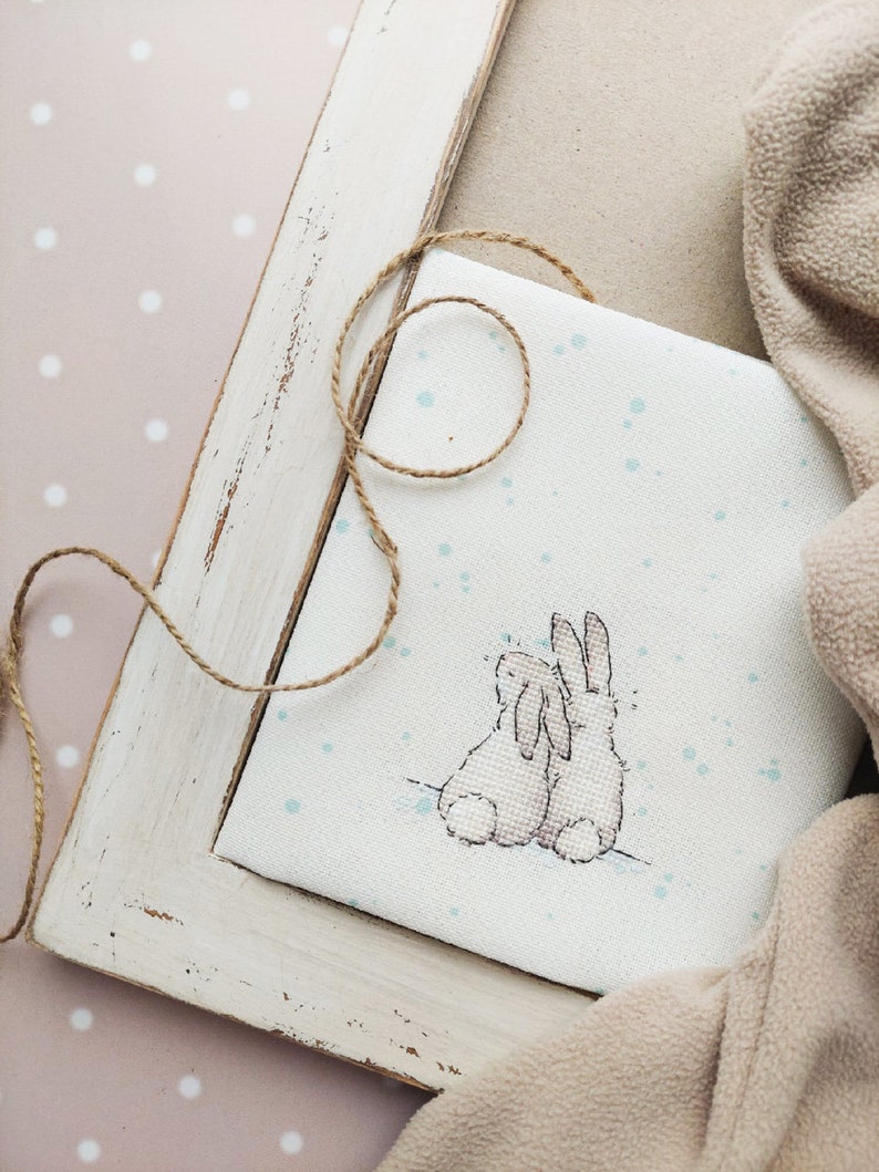 Two Bunnies Cross Stitch Pattern Better Together Cross Stitch Ukraine ...