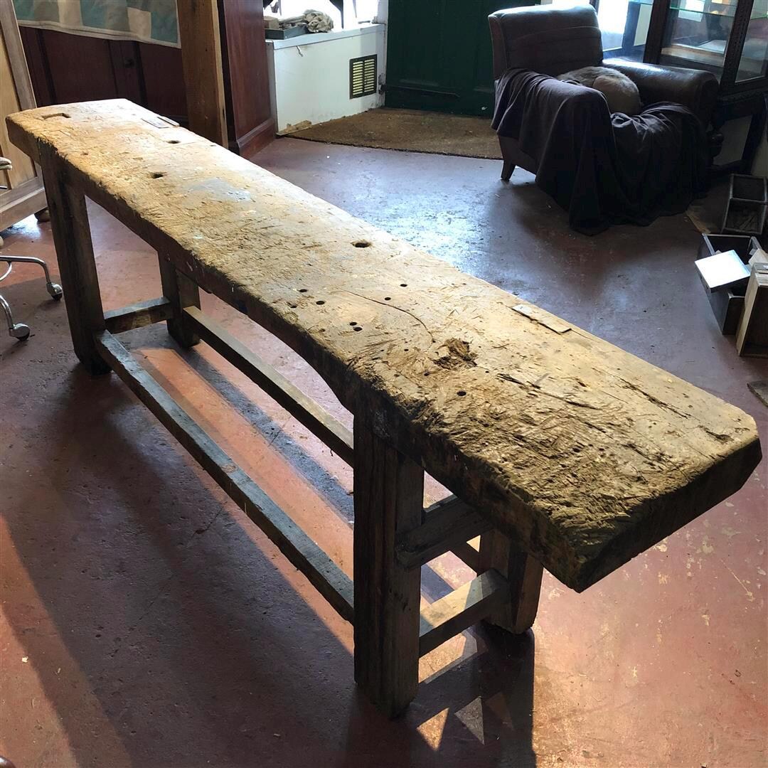 Antique Large Long Narrow Work Bench in Hardwood - Etsy