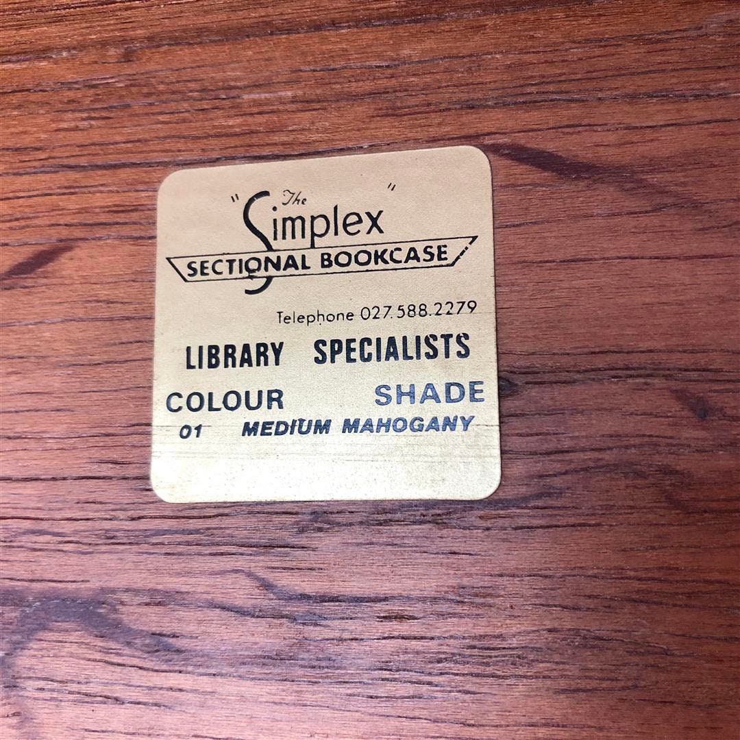 Mid Century Simplex Stacking Library Shelf Cabinets With Sliding Glass ...