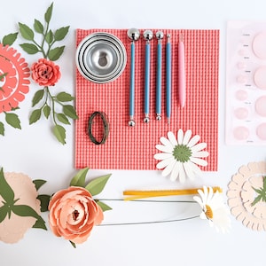 Deluxe Paper Flower Tool Kit With 3 Paper Flower Kits - Peony, Rose ...
