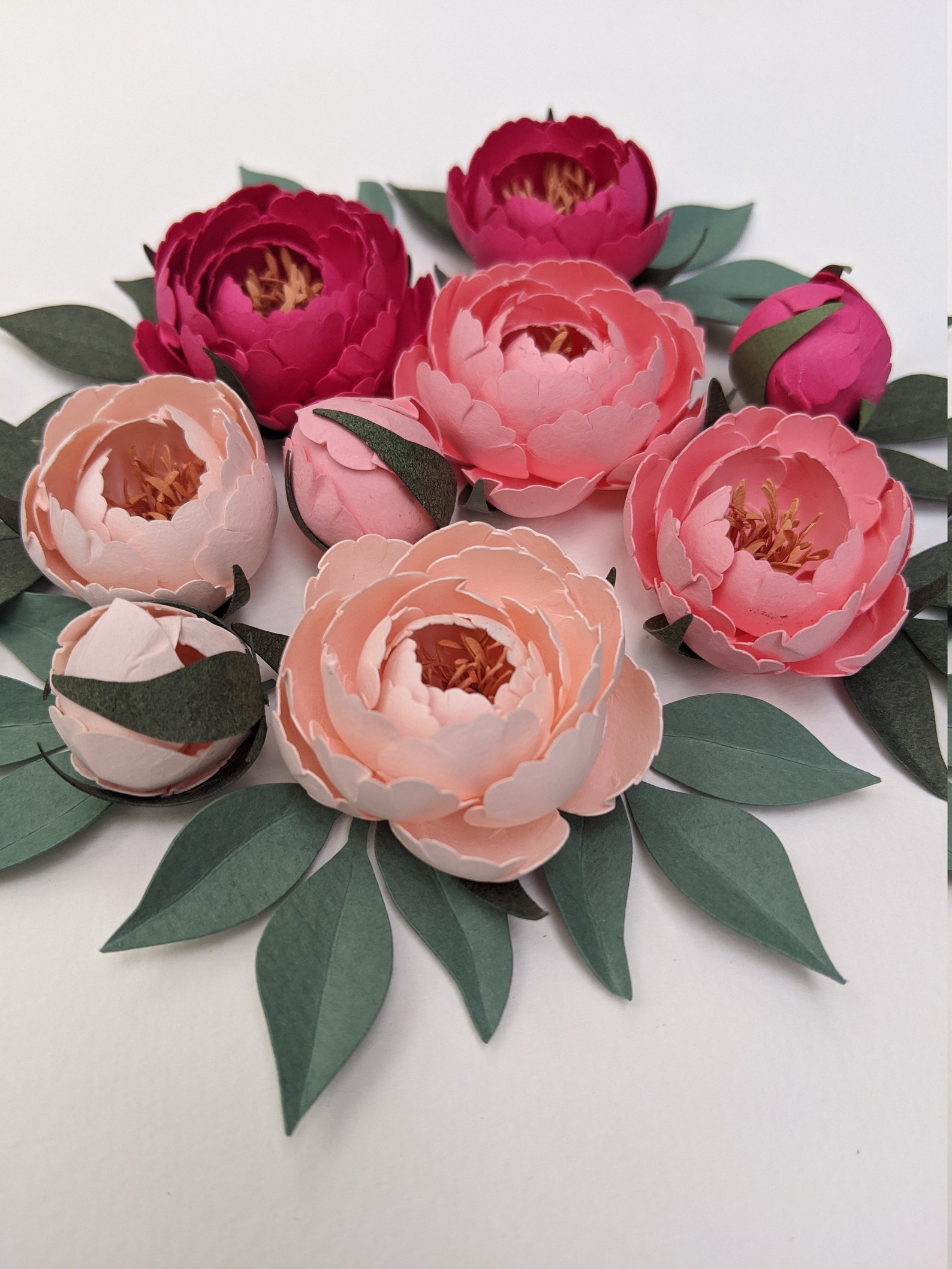 Ball Peony Paper Flower Tutorial SVG PDF PNG Digital Files - Etsy