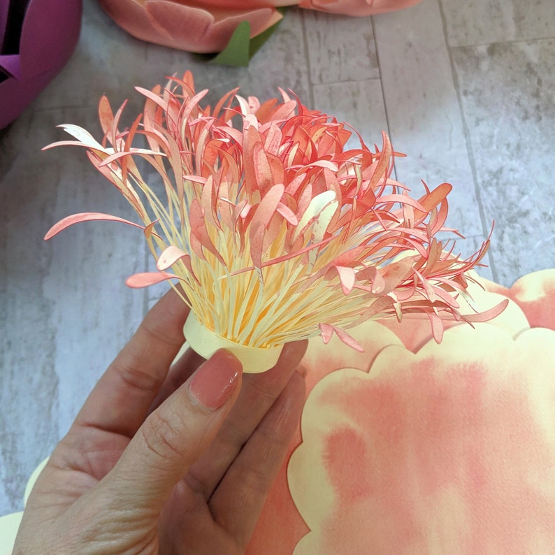 Giant Ball Peony Paper Flower Tutorial SVG PNG Digital Files | Etsy