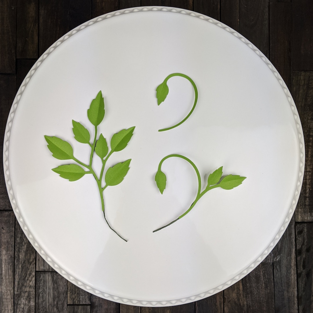 Leafy Vine Notched Leaf SVG Digital File for Cricut & Silhouette ...