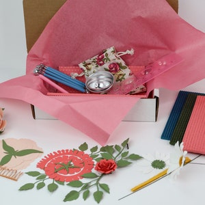 Deluxe Paper Flower Tool Kit With 3 Paper Flower Kits - Peony, Rose ...