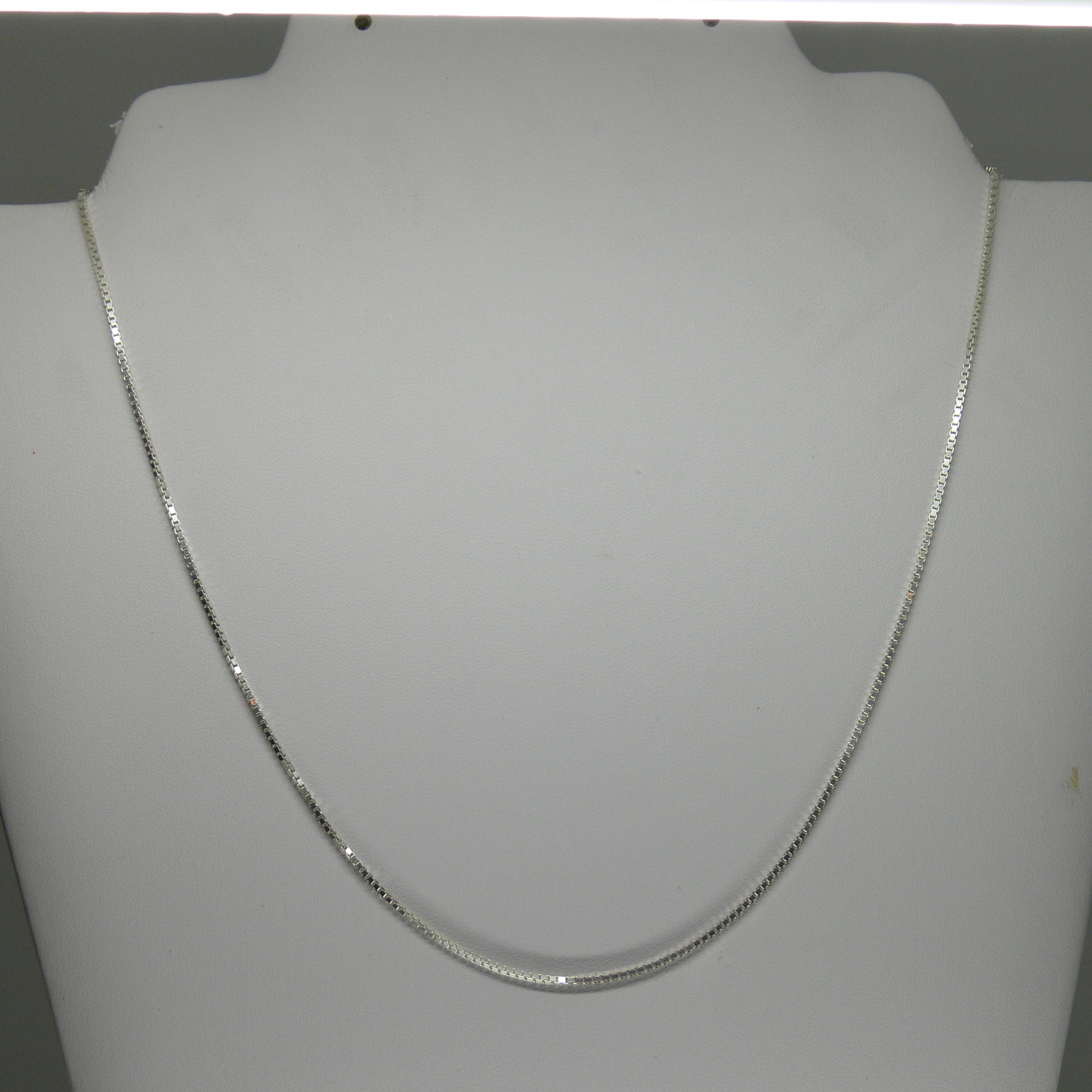 Box Chain 18 Sterling Silver Rhodium Plated to - Etsy Canada