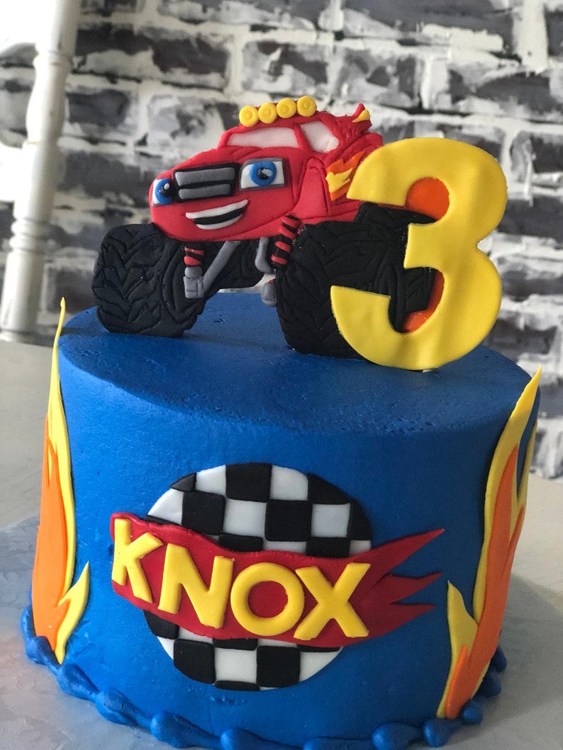 Blaze Cake Topper, Faces, Fondant, Monster Truck - Etsy