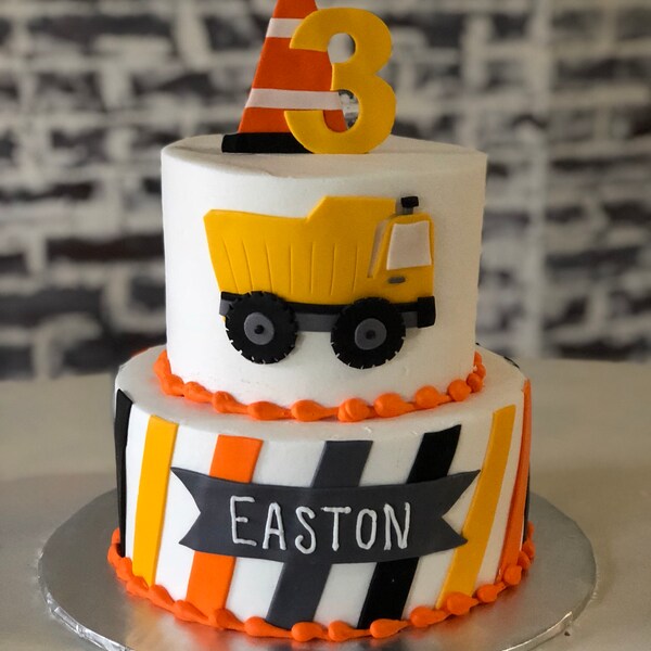 Fondant Construction Cake Topper - Etsy