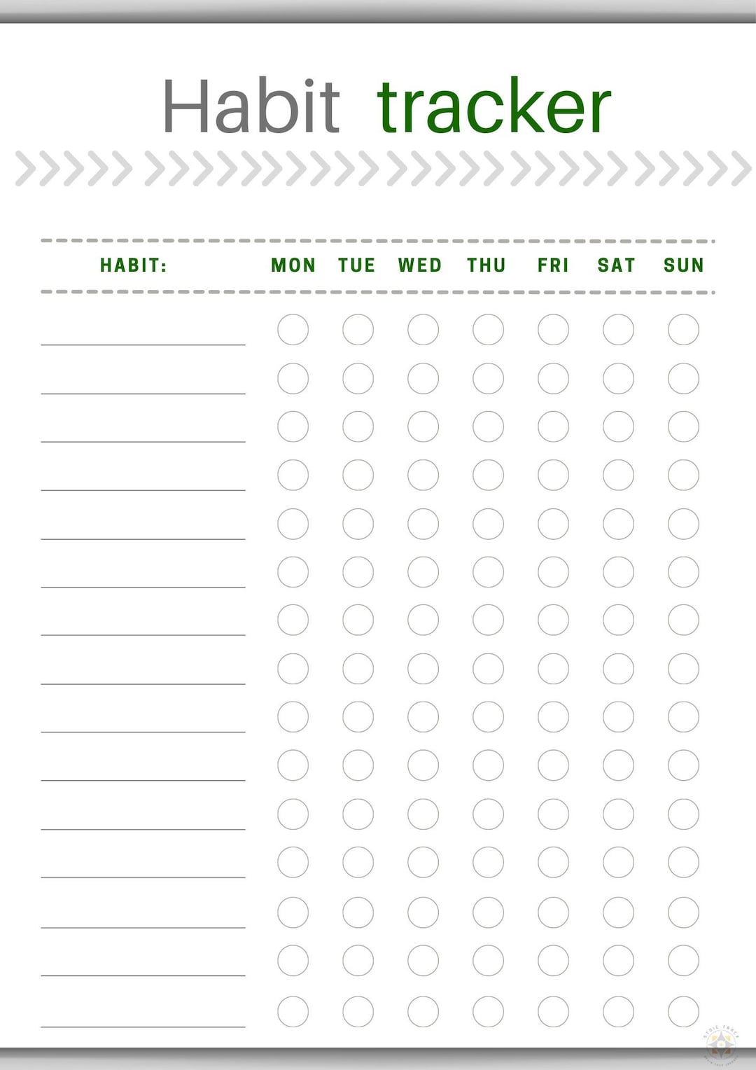 Minimalist Habit Tracker | Level up | Printable Download | Weekly ...