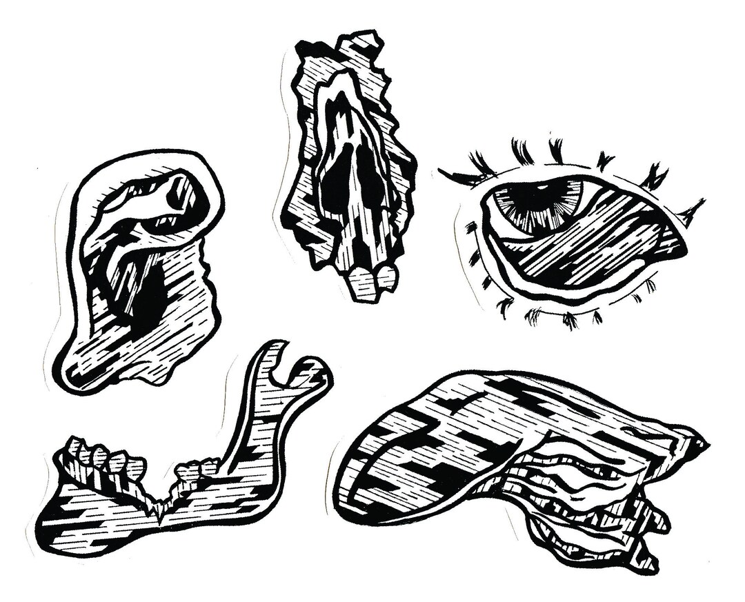 Severed Face Sticker Pack - Etsy
