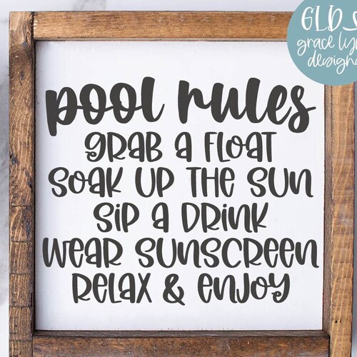 Welcome Deck Rules Digital Cut File Svg Dxf Png & Eps - Etsy