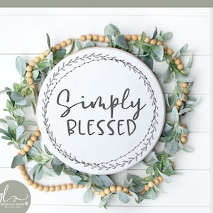 Simply Blessed Digital Cut File SVG DXF & PNG - Etsy