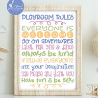 Playroom Rules - Playroom Sign Digital Cut File - SVG, DXF & PNG - Etsy