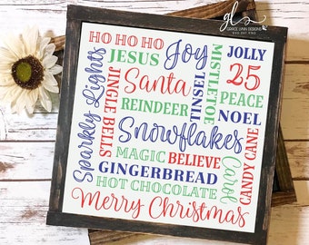 Christmas Subway Art | Etsy