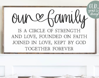 Family Quote SVG Cut File A Circle of Strength and Love SVG - Etsy Canada