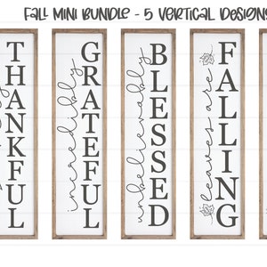 Fall Mini Bundle - 5 Vertical Fall DIGITAL Cut Files - Svg, Dxf, Png ...
