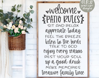 Welcome Deck Rules Digital Cut File Svg Dxf Png & Eps | Etsy