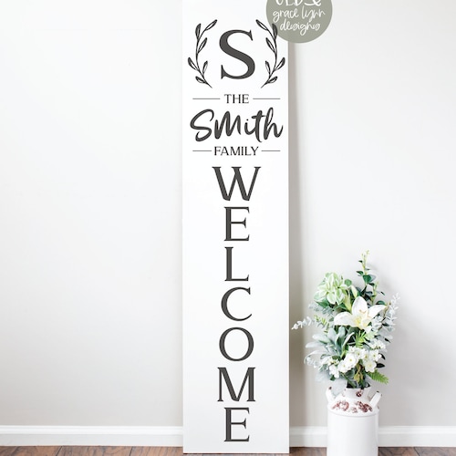 Welcome to Our Home Family Name Sign DIGITAL Cut File - Etsy