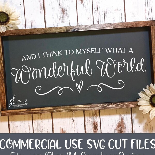 What a Wonderful World Sign - Etsy
